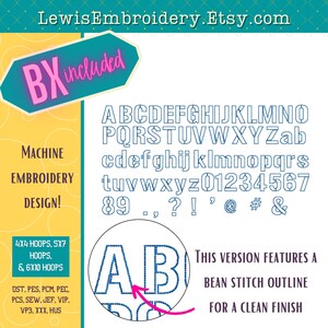 Embossed 3D Puff Embroidery Font - Puff Foam Embroidery Font - Puffy ...