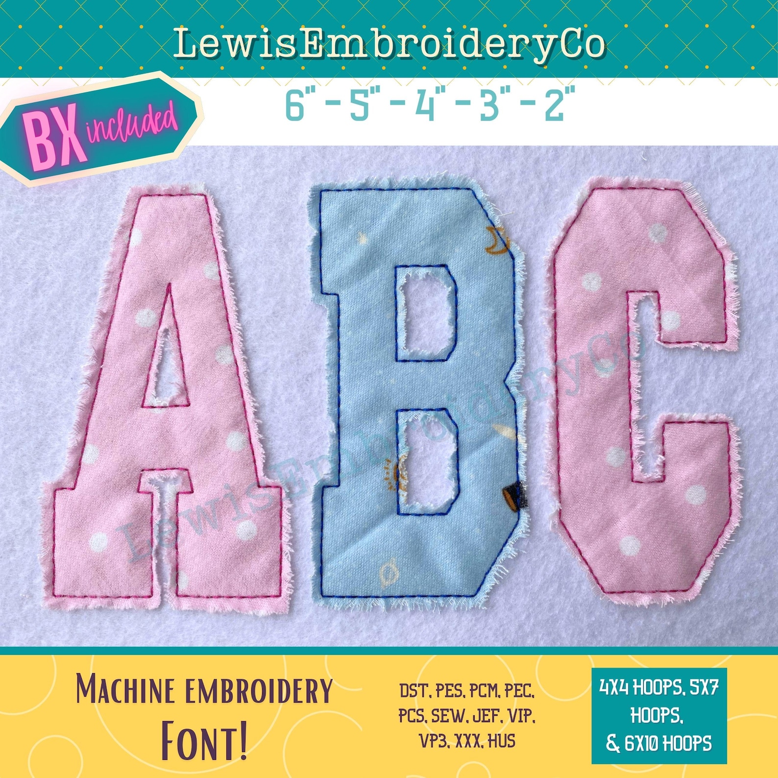 Raggy Edge Applique Embroidery Font - Varsity Block Letters - Raw Edge ...