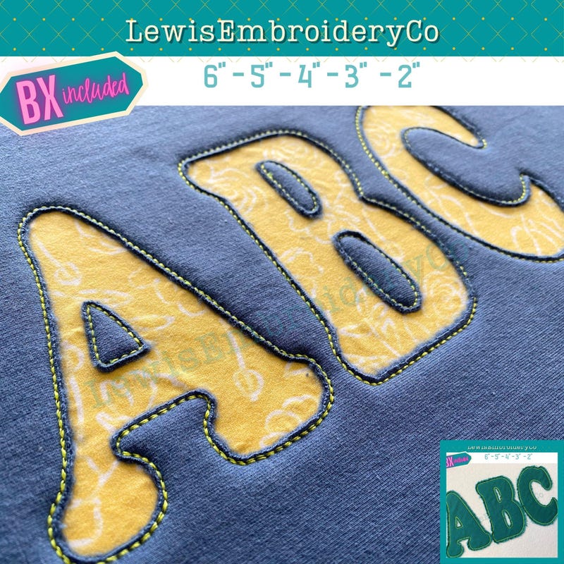 Applique Letters Raw Edge - Etsy