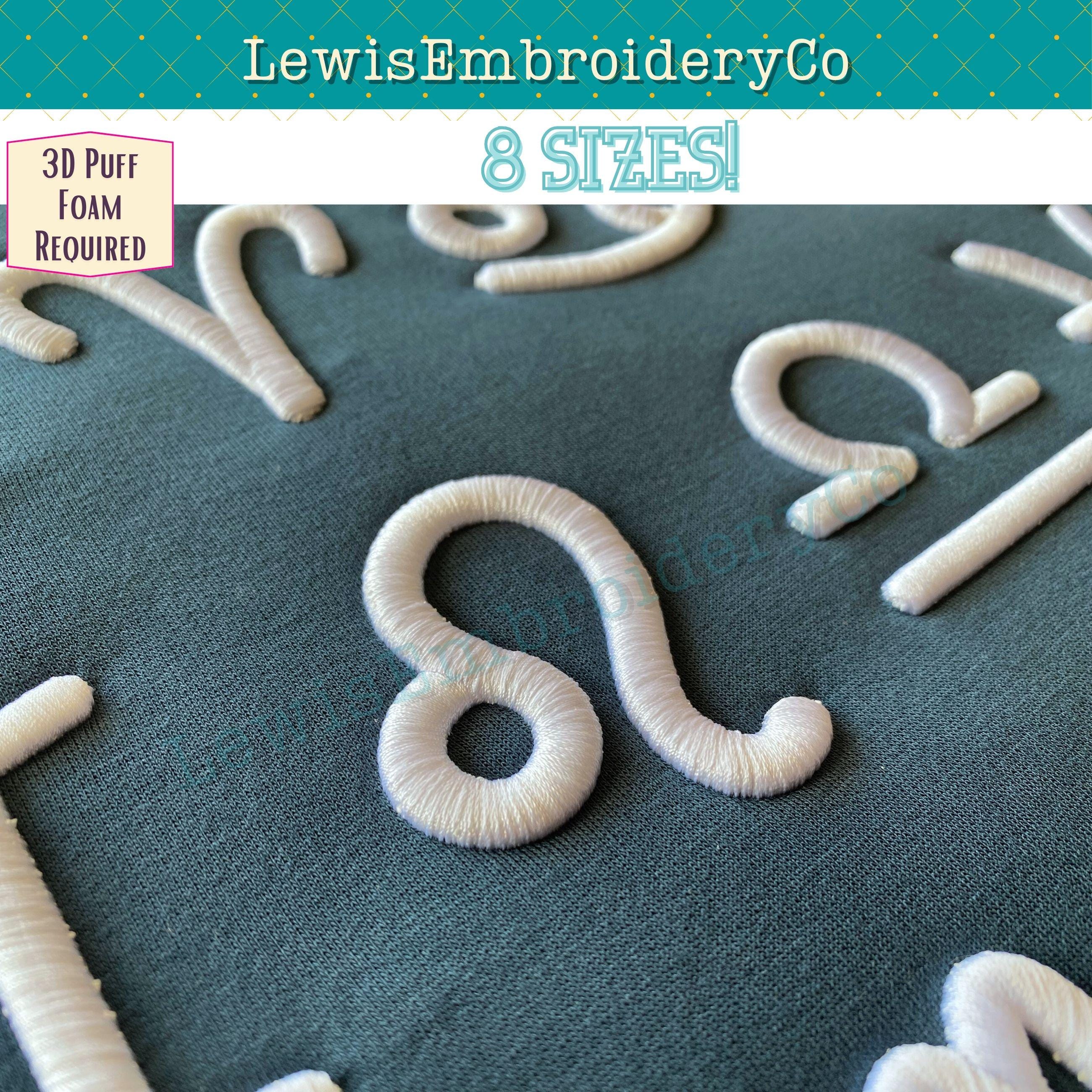3D Puff Zodiac Sign, Machine Embroidery Design - (PDF Tutorial Included ...