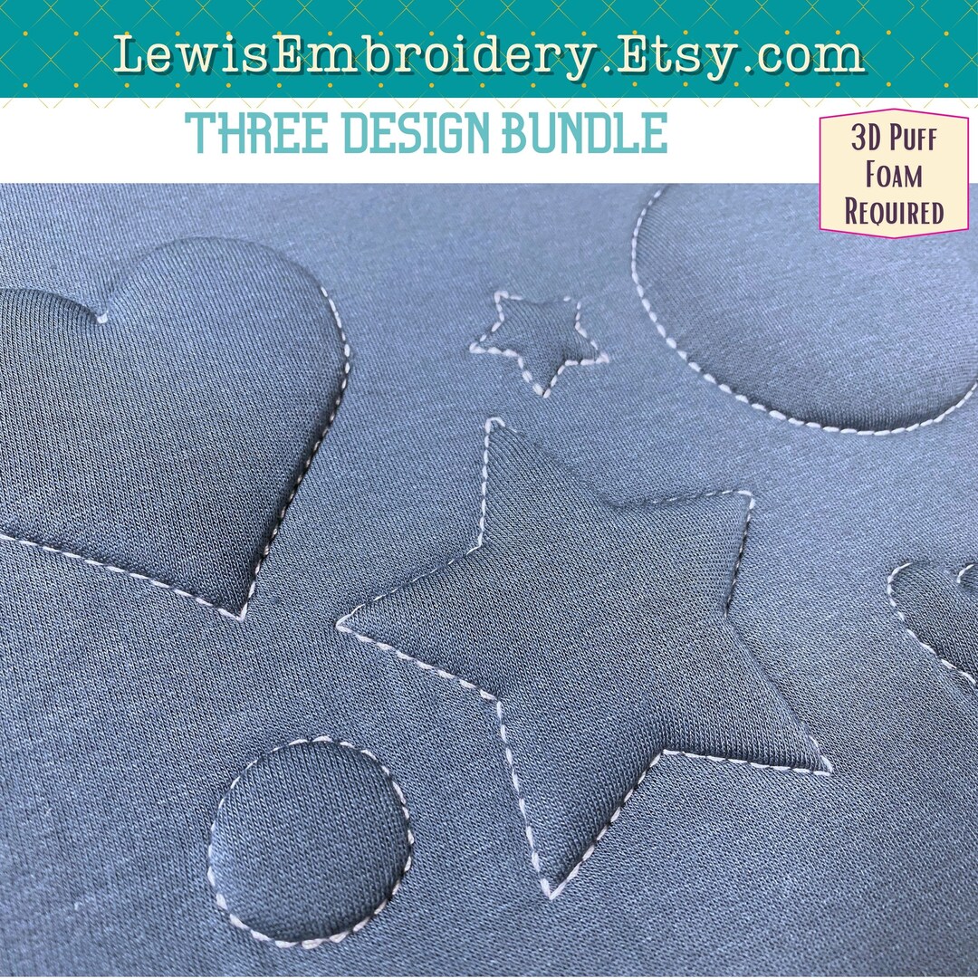 Embossed 3D Puff Embroidery Shapes - Embossed Sweatshirt - 3D Puff ...