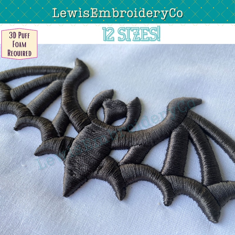 Bat Embroidery - Etsy