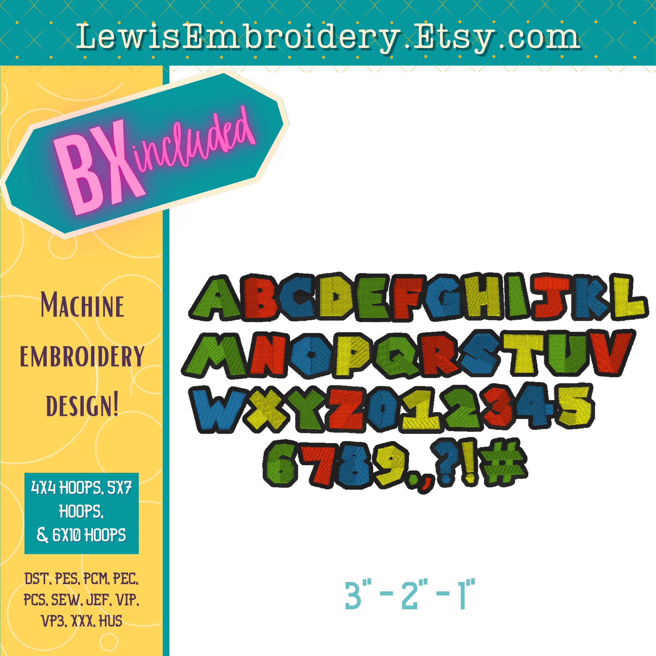 Mario Embroidery Font - Super Embroidery Font - Knockdown Embroidery ...
