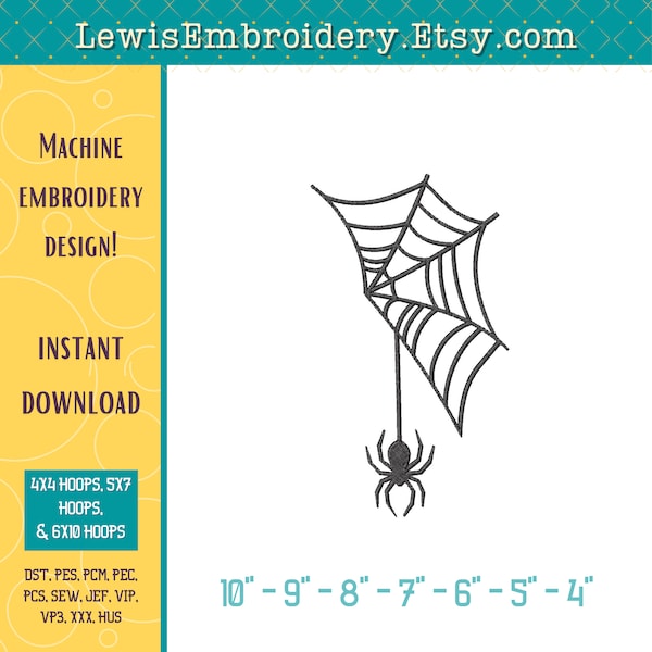 Spider Web Embroidery Design - Etsy