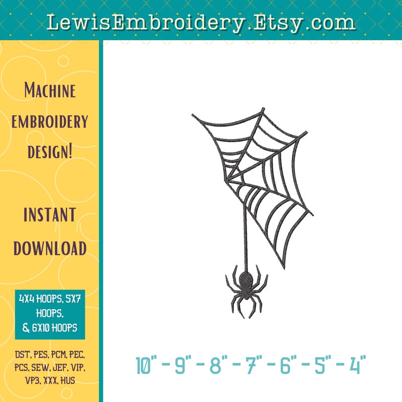 Spider Web Embroidery Design - Etsy
