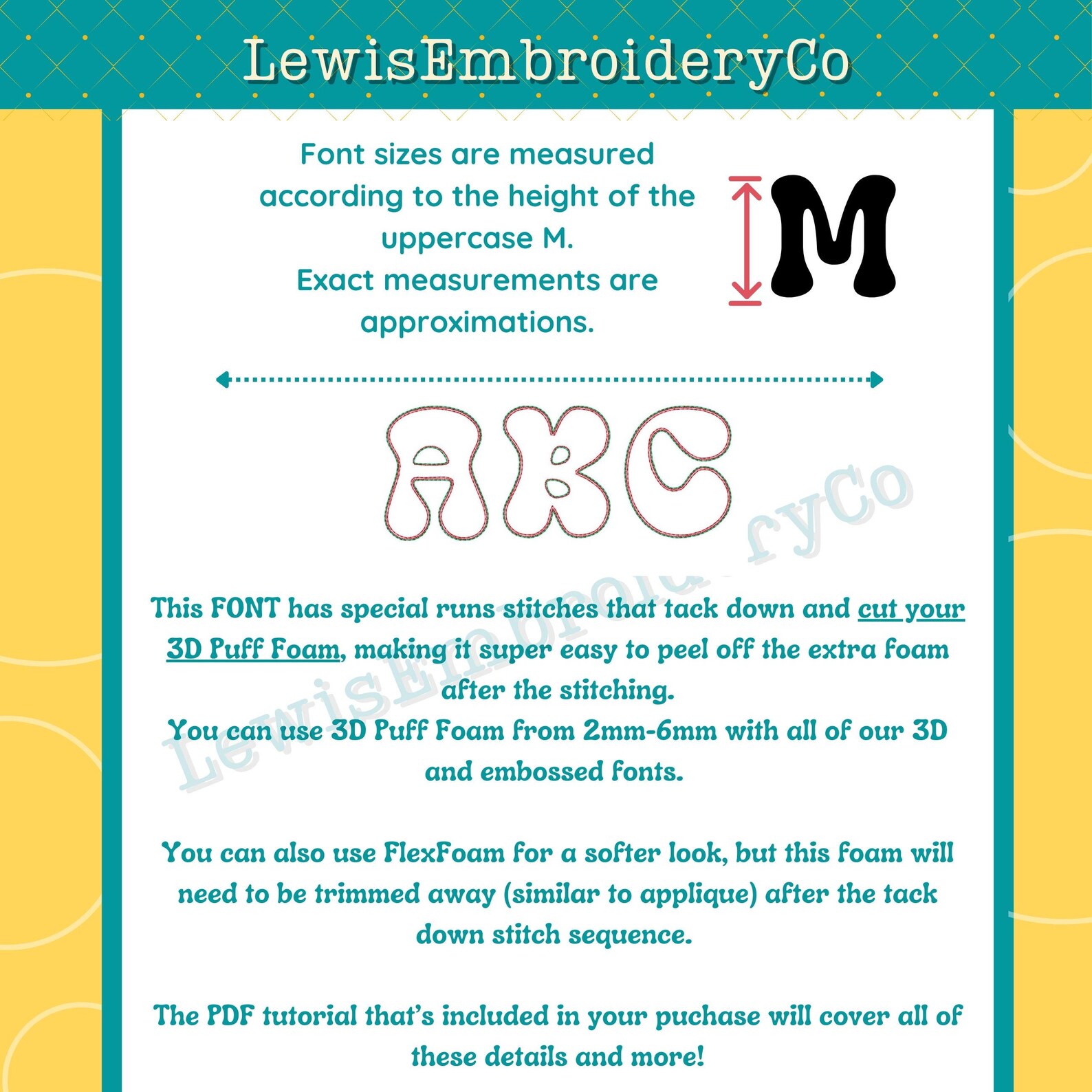 Embossed 3D Puff, Groovy, Machine Embroidery Font - With BX - (PDF ...