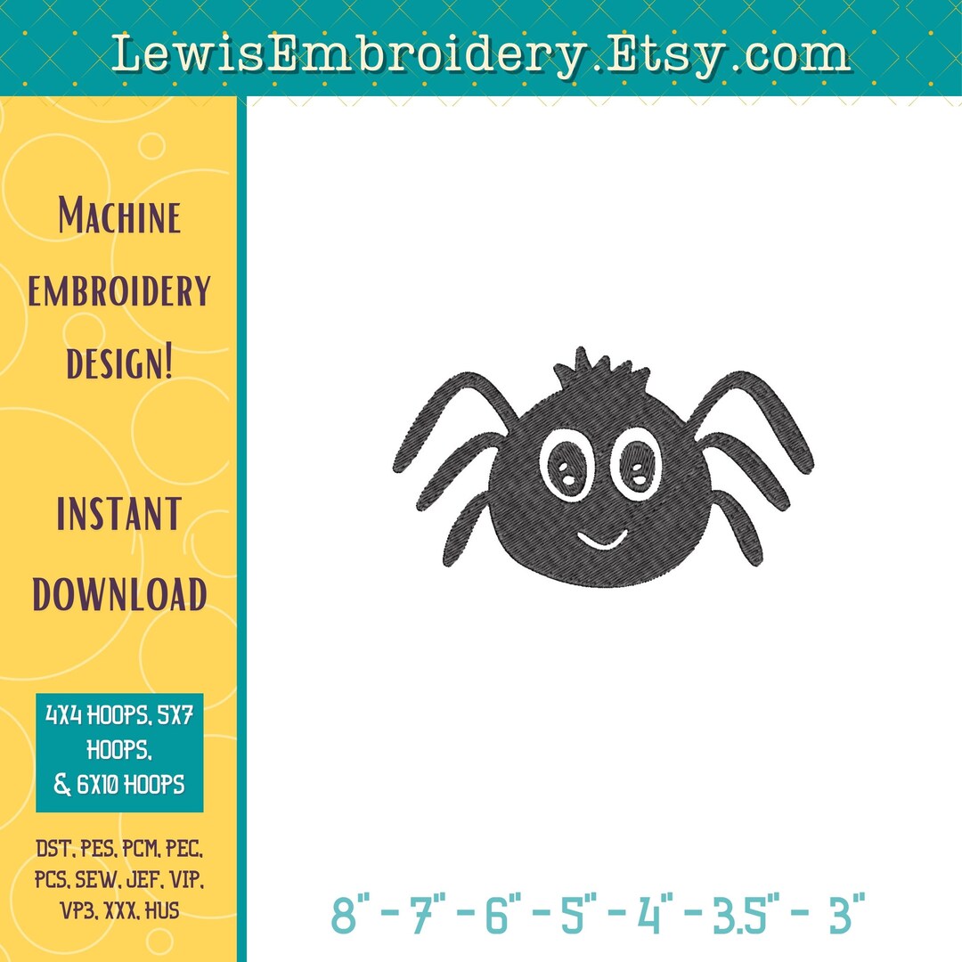 Spider, Machine Embroidery Design – (digital Download) - Etsy