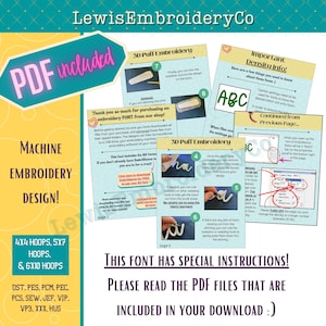 3D Puff Embroidery Font - Bones Embroidery Font - Puffy Foam Machine ...