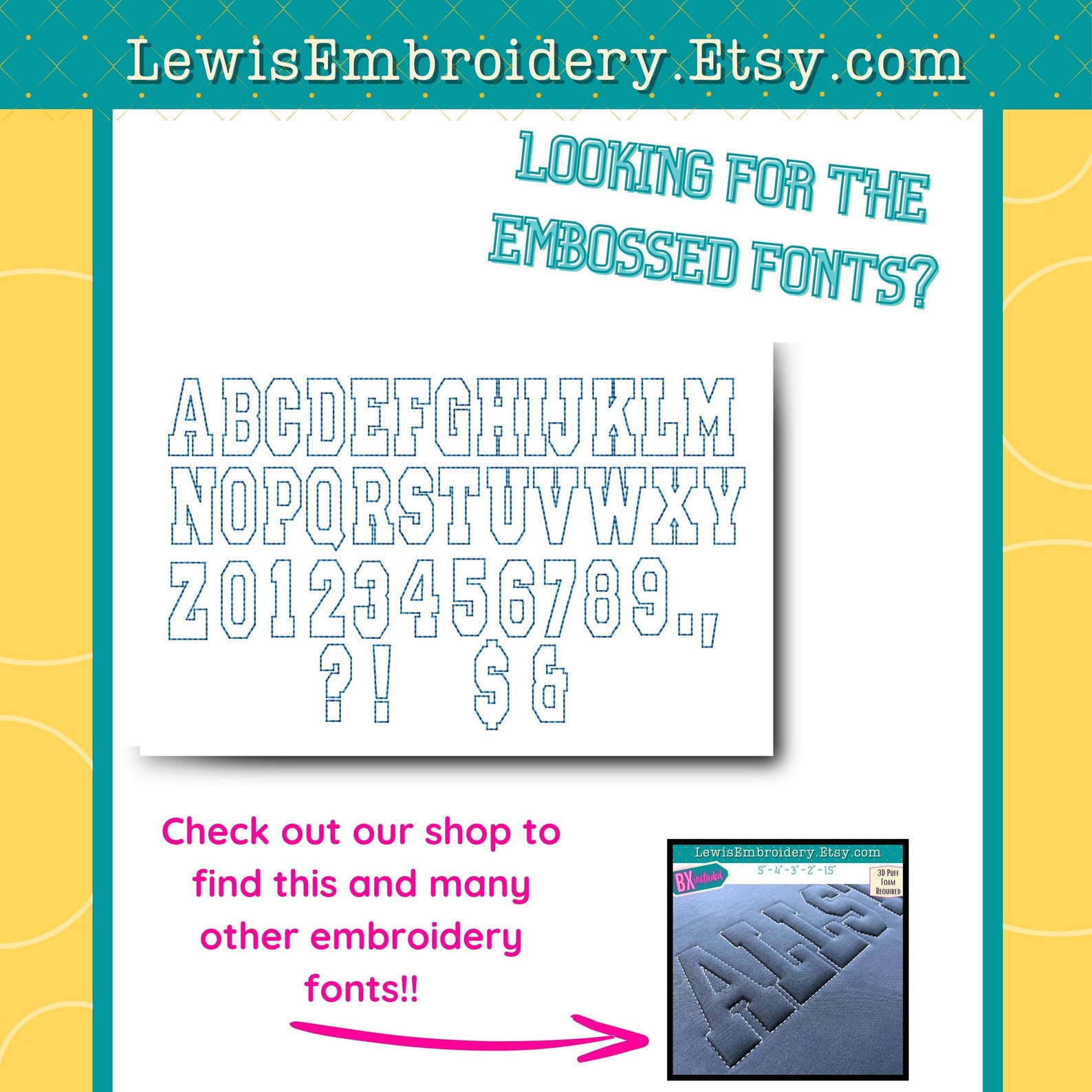 Embossed 3D Puff Shapes, Machine Embroidery Design - (PDF Tutorial ...