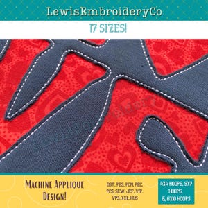 LOVE Reverse Applique Embroidery Design - Block Love Design - Raw Edge ...
