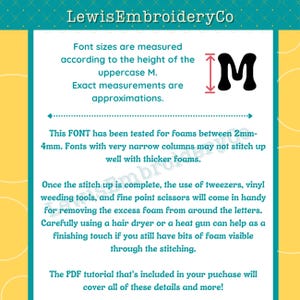 3D Puff Embroidery Font - Puffy Foam Font - Puff Foam Embroidery ...