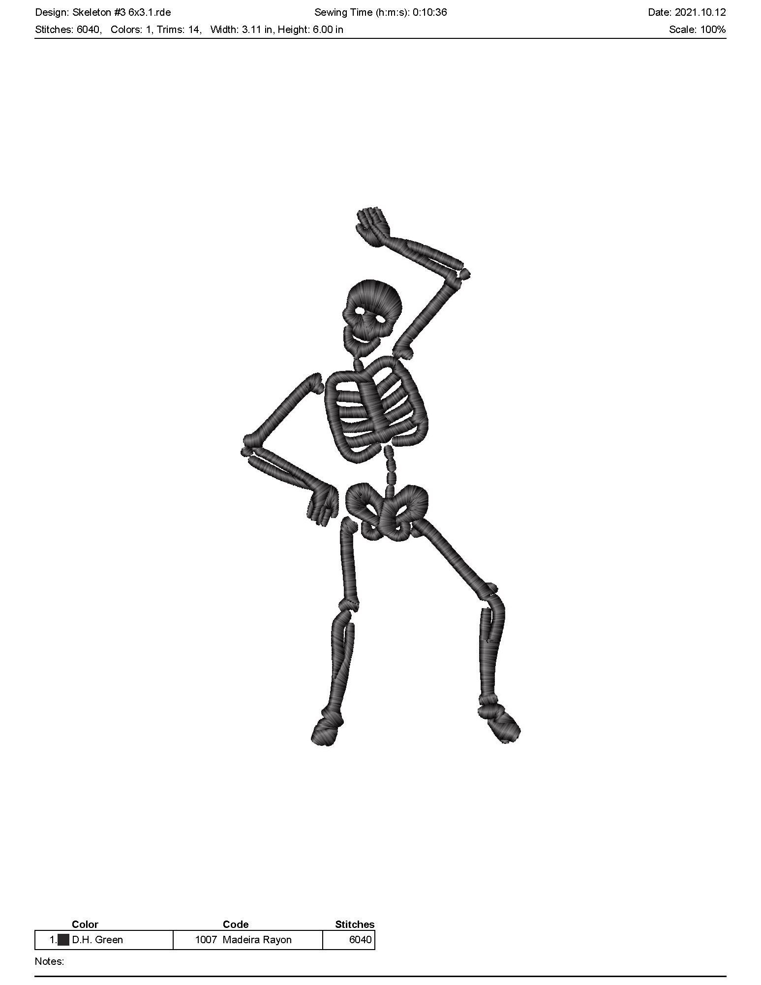 Dancing Skeletons Machine Embroidery Design Spooky - Etsy