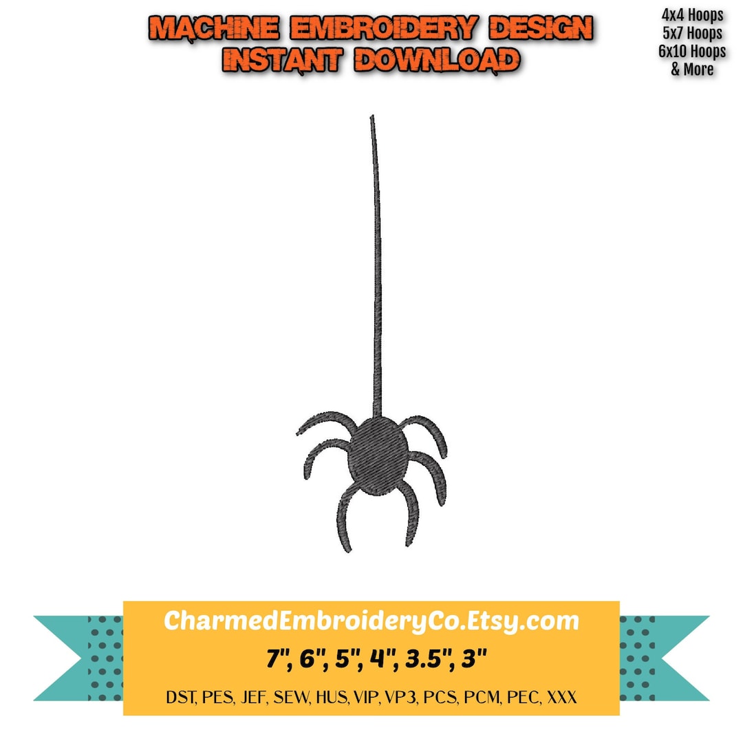 Small Spider Embroidery Design Halloween Embroidery Design Cute Spider ...