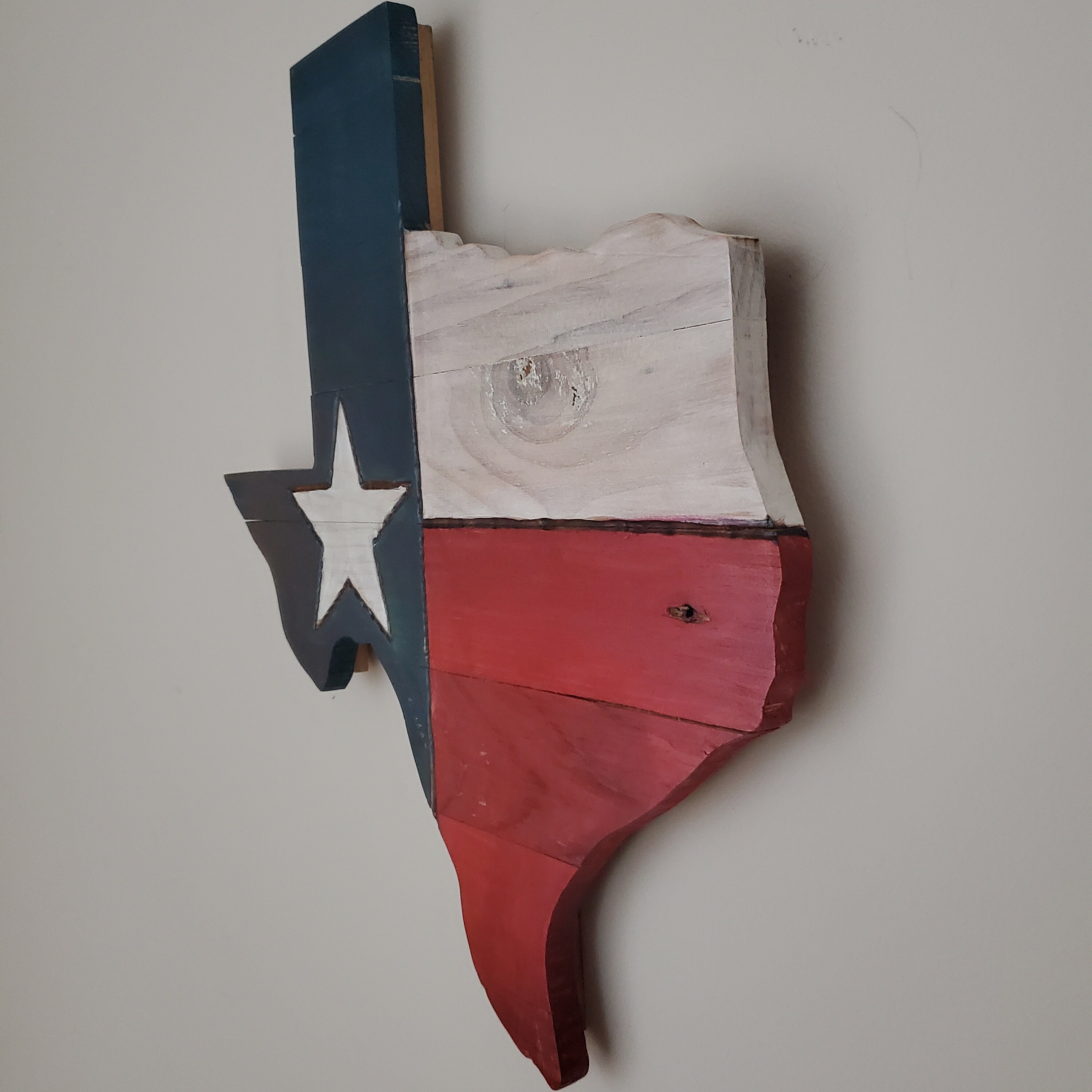 Rustic Texas Flag Wooden Wall Art | Handcrafted Texas Lone Star State ...