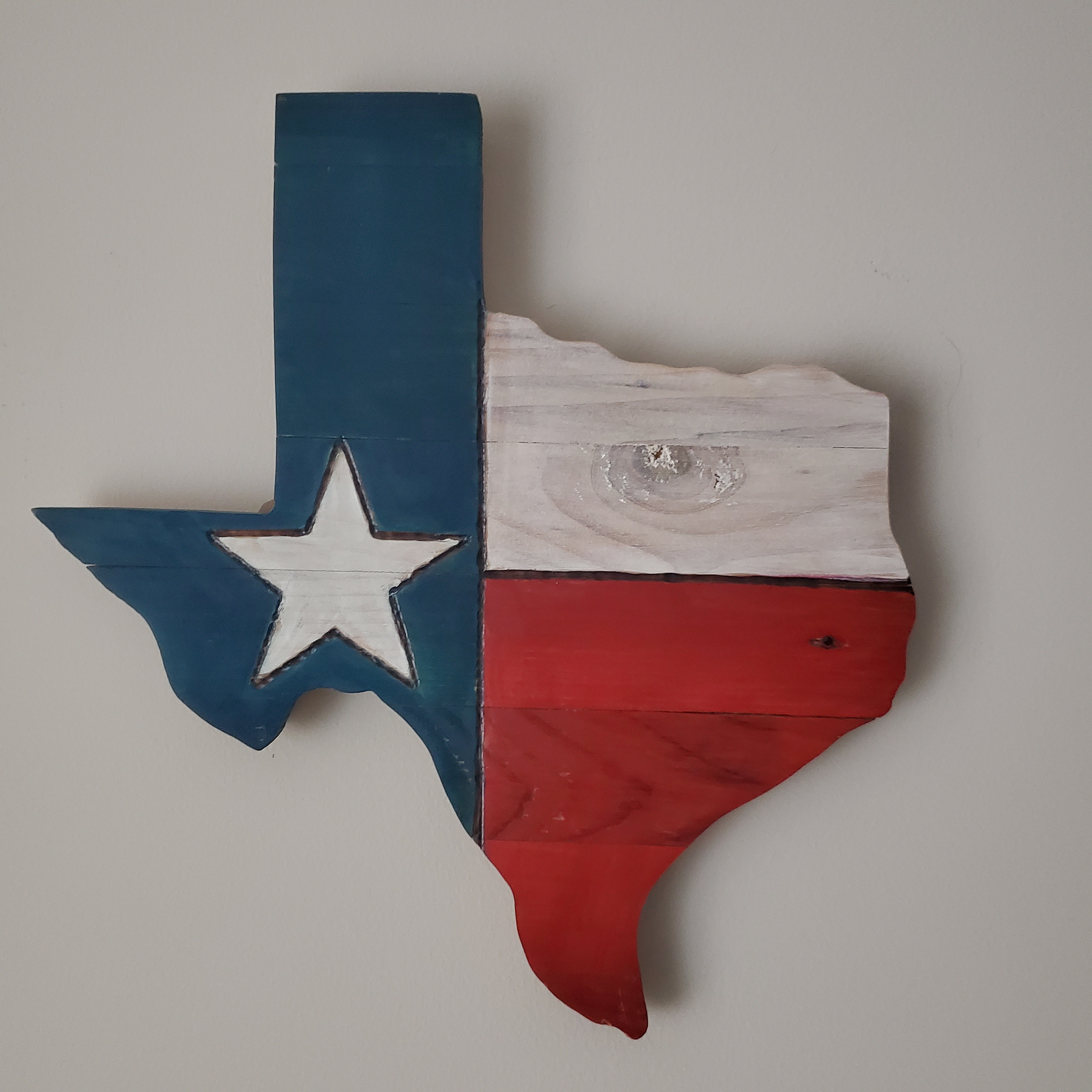 Rustic Texas Flag Wooden Wall Art | Handcrafted Texas Lone Star State ...