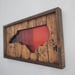 Handcrafted North Carolina State Wall Art With Red and Black Design ...