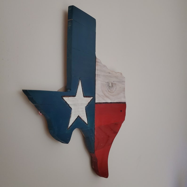 Rustic Texas Flag Wooden Wall Art | Handcrafted Texas Lone Star State ...