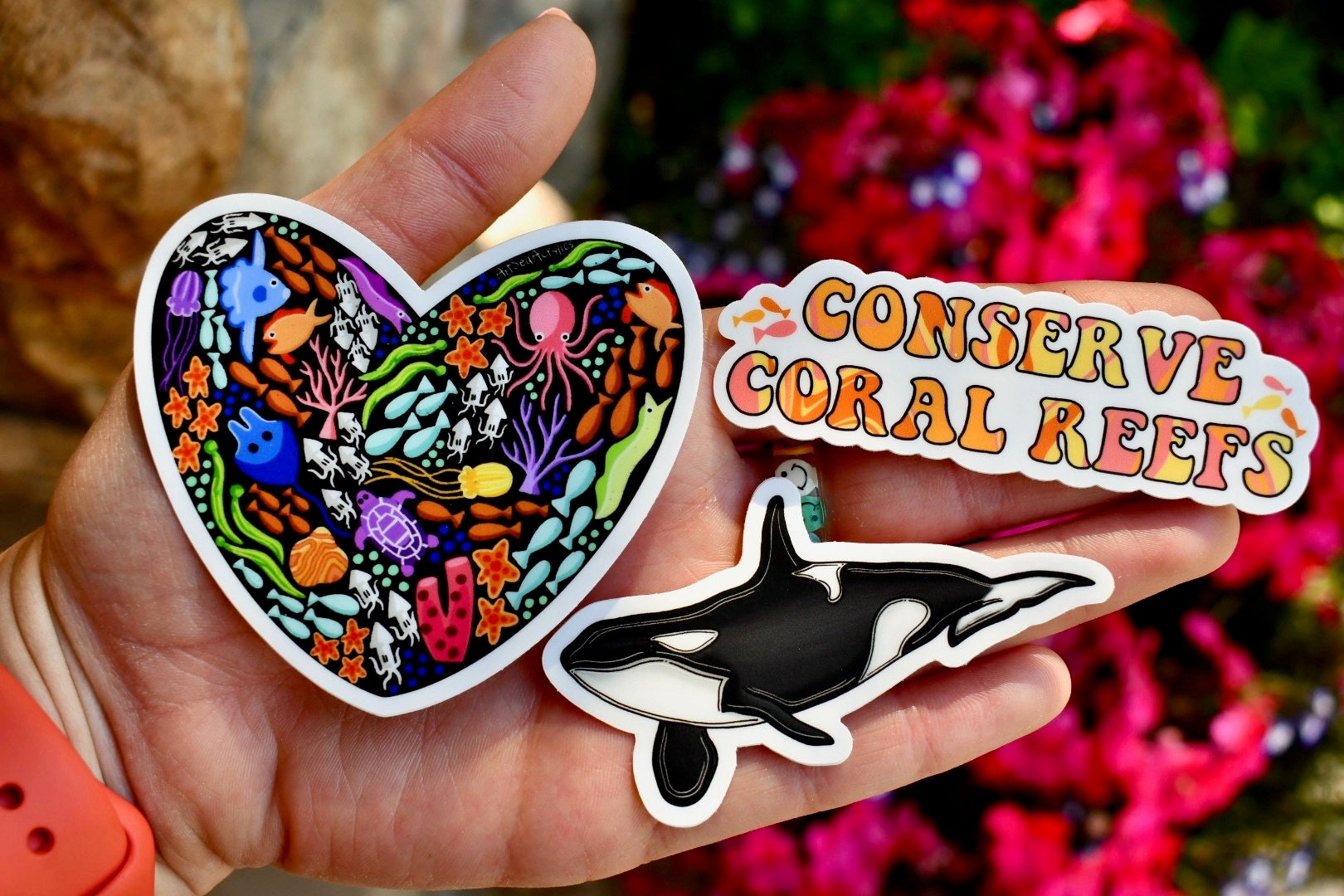 Conserve Coral Reefs Sticker Ocean and Coral Conservation - Etsy