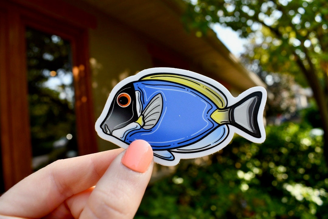 Powder Blue Tang Sticker - Etsy