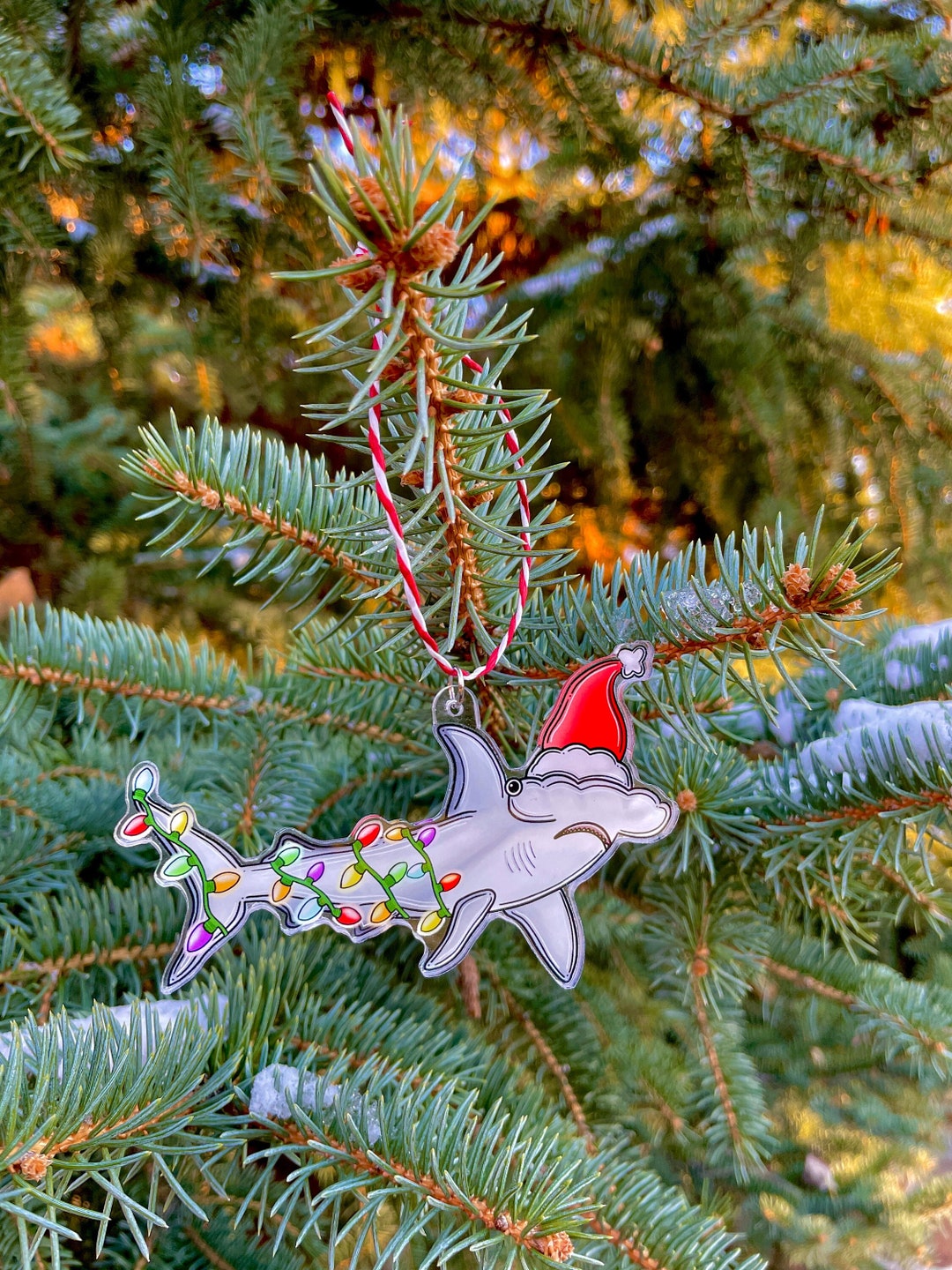 Santa Jaws Hammerhead Shark Christmas Ornament 4 Inches - Etsy