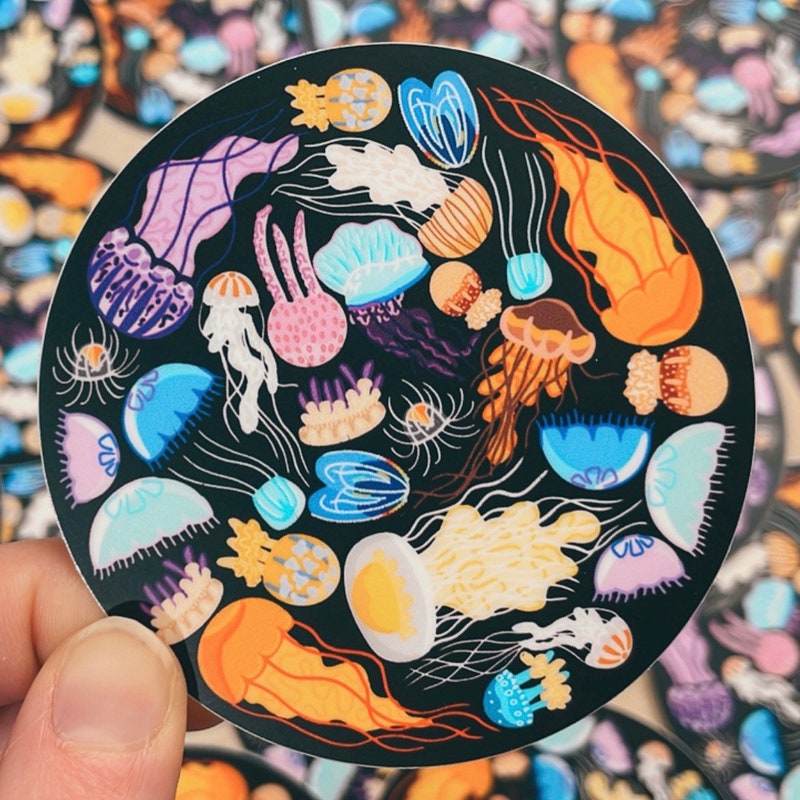 Jellyfish Stickers - Etsy