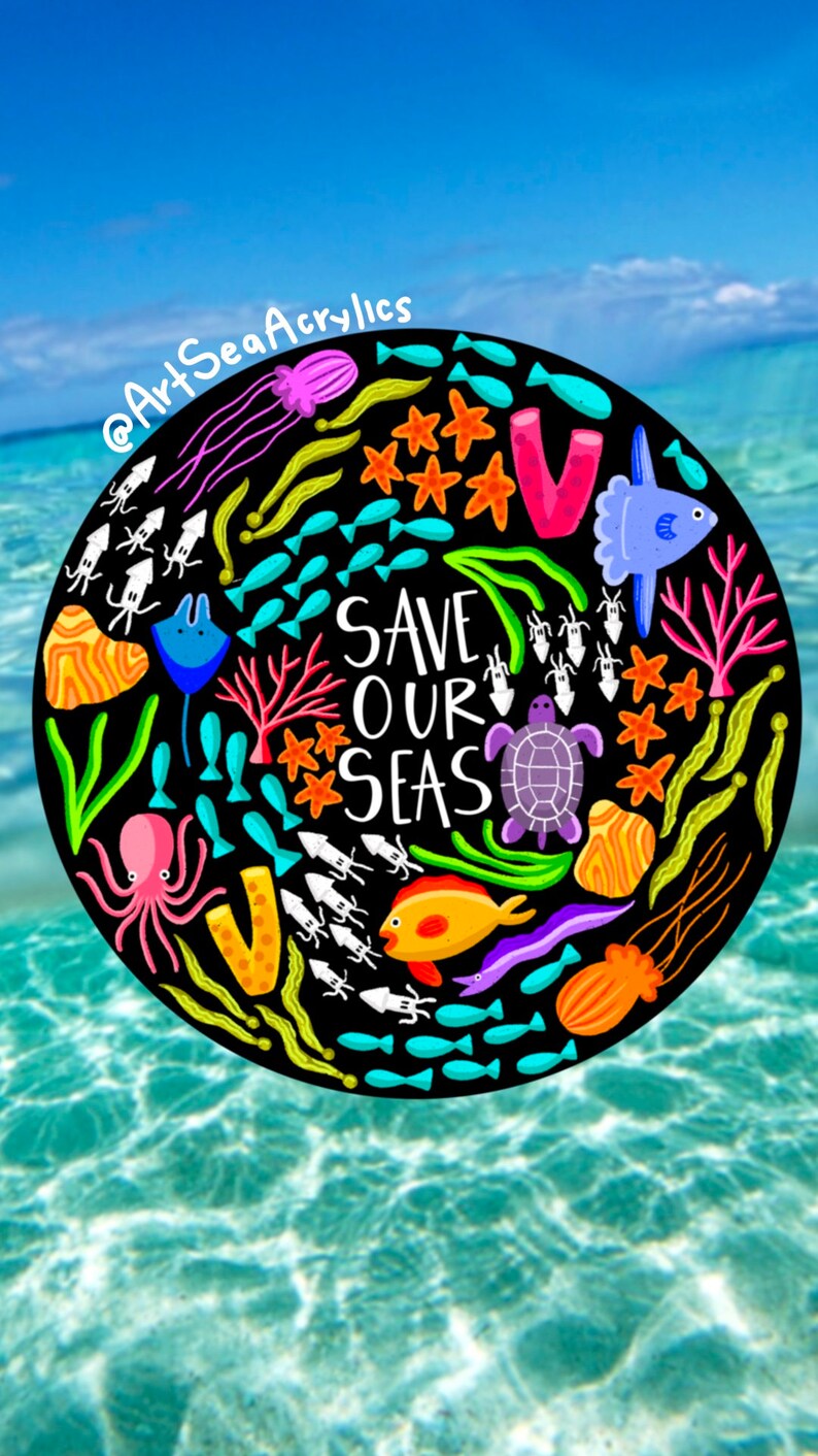 Save Our Seas Sticker Ocean and Coral Conservation Sticker - Etsy