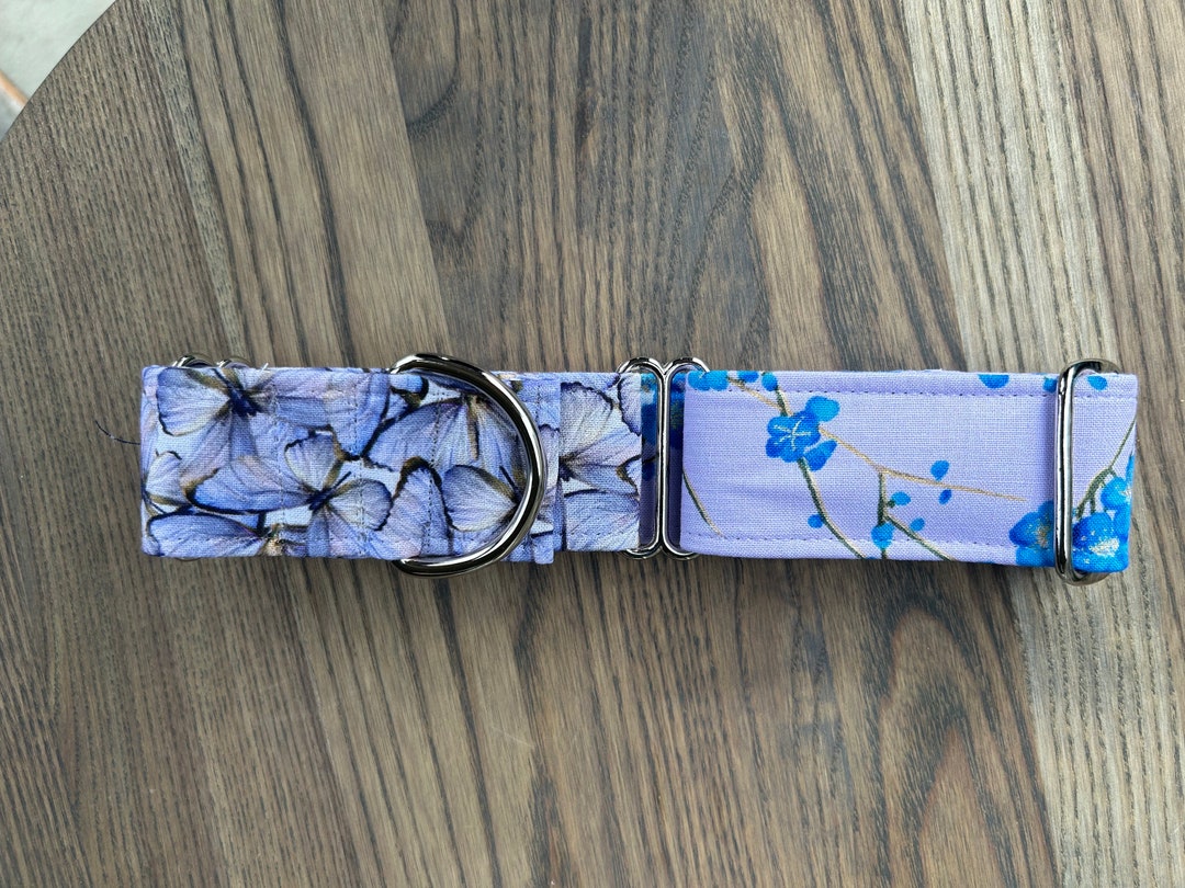Quick Ship! 1.5 Inch Martingale Collar Lavender CHERRY BLOSSOMS ...