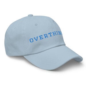 Calming Light Blue Overthinker Hat trendy Embroidered Baseball Cap Chic ...