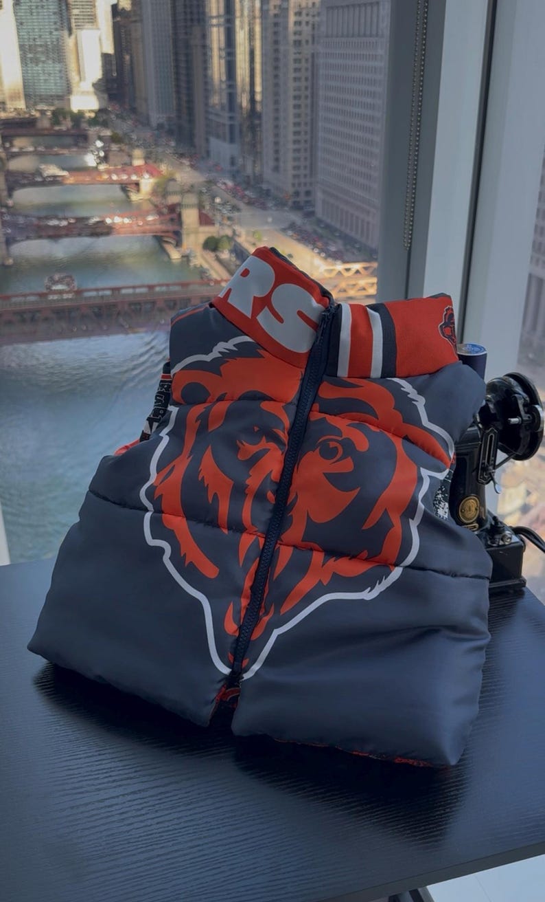 CUSTOM MADE! Choose Your Team/city - Upcycled Puffer Vest Made From a ...