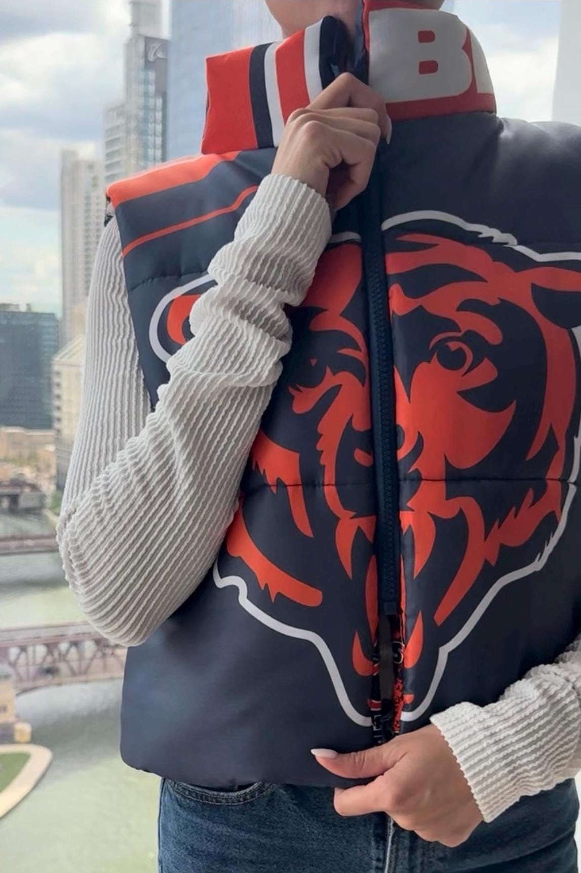 CUSTOM MADE! Choose Your Team/city - Upcycled Puffer Vest Made From a ...