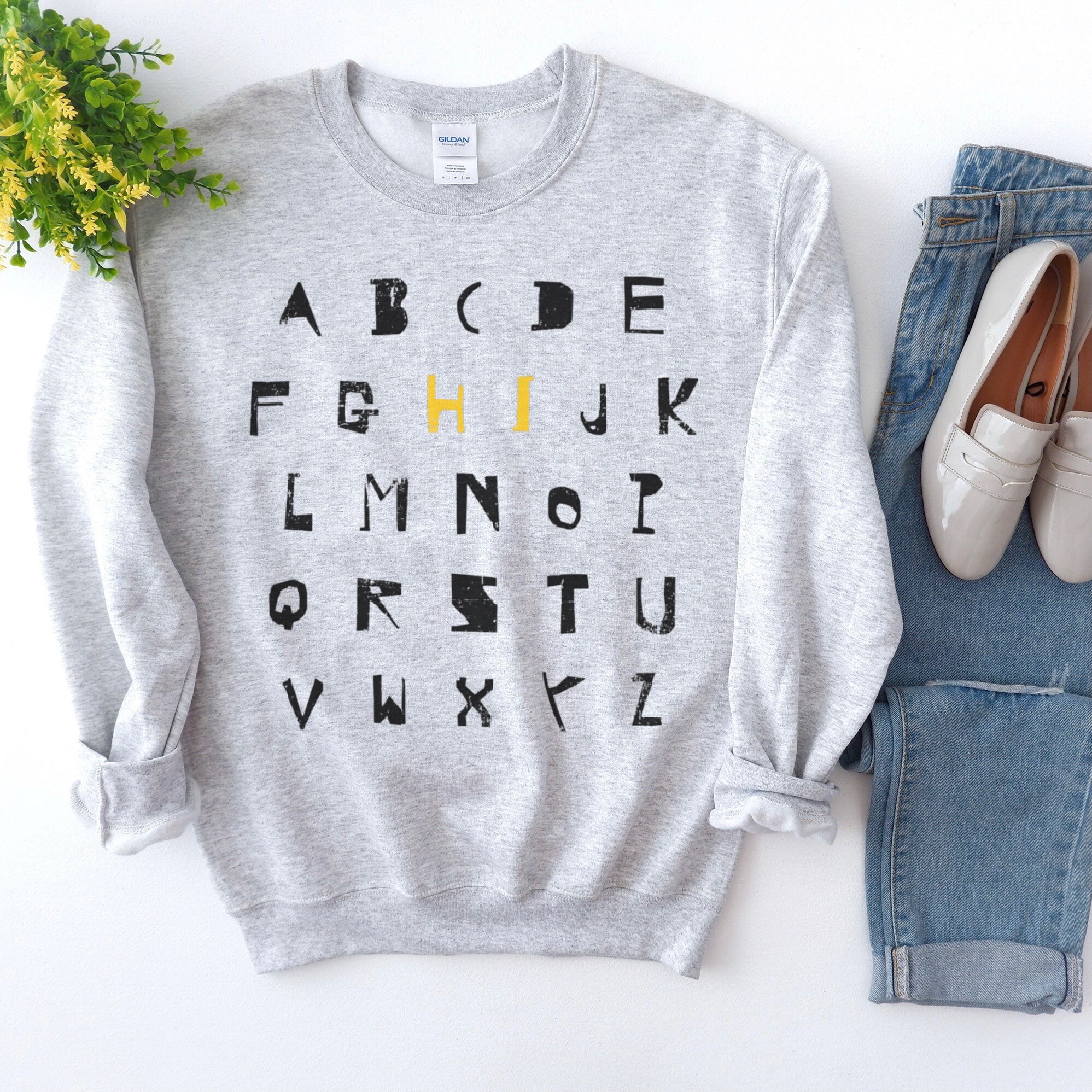 ABC Sweatshirt Pullover zum Zurück zur Schule Lieblings - Etsy.de