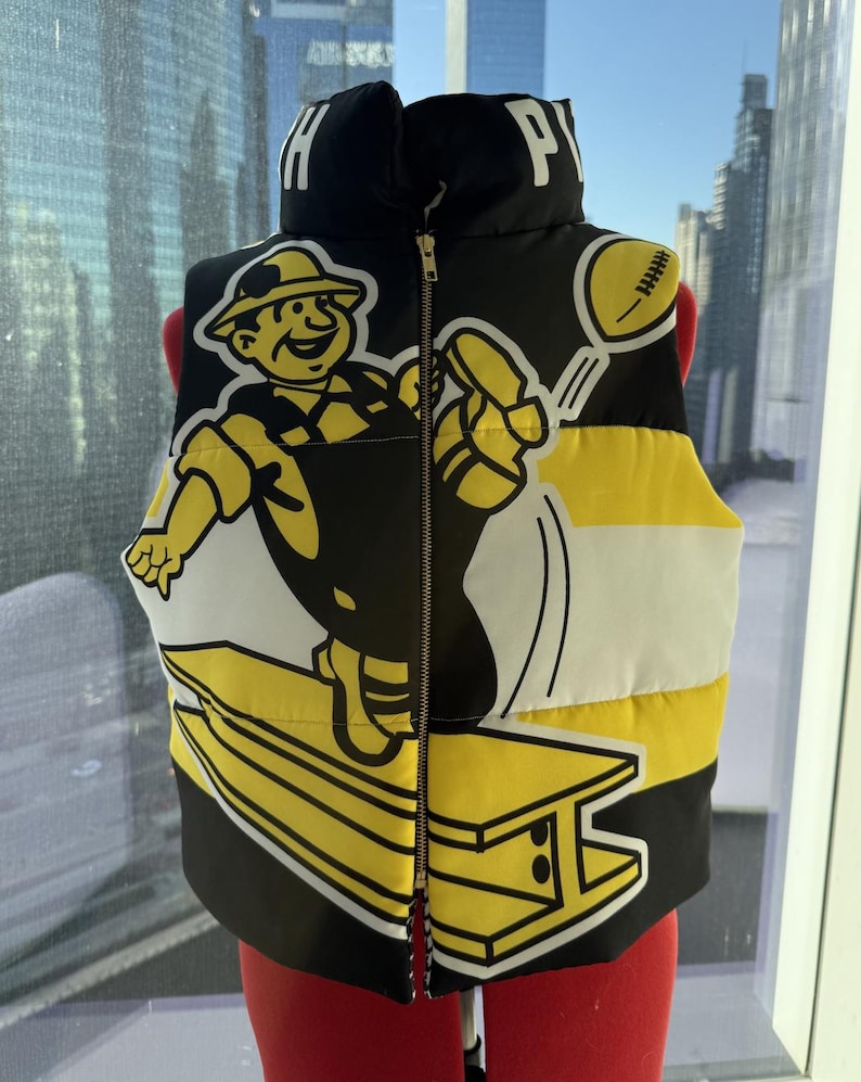 CUSTOM MADE! Choose Your Team/city - Upcycled Puffer Vest Made From a ...