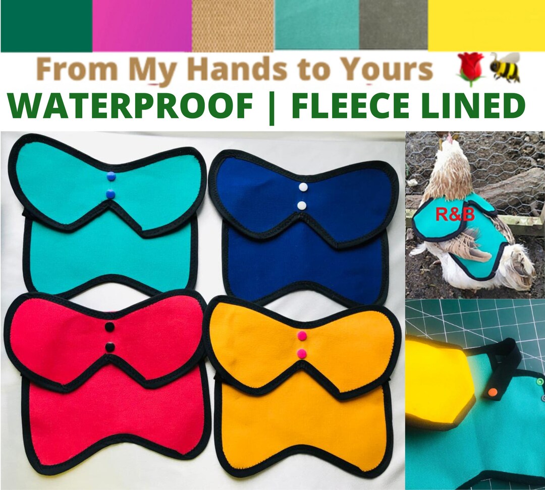 CHICKEN SADDLE | Poultry Apron | Hen Back Protector | FLEECE Lined ...