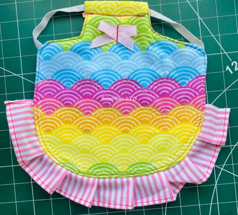 Quilted Ruffled Hen Apron | CHICKEN SADDLE | Poultry Apron | Hen ...