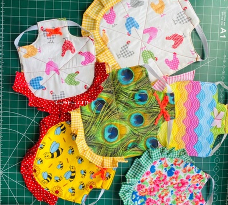 Quilted Ruffled Hen Apron | CHICKEN SADDLE | Poultry Apron | Hen ...