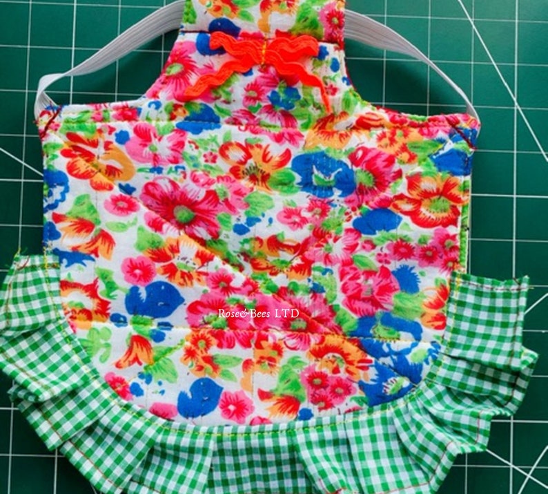 Quilted Ruffled Hen Apron CHICKEN SADDLE Poultry Apron - Etsy
