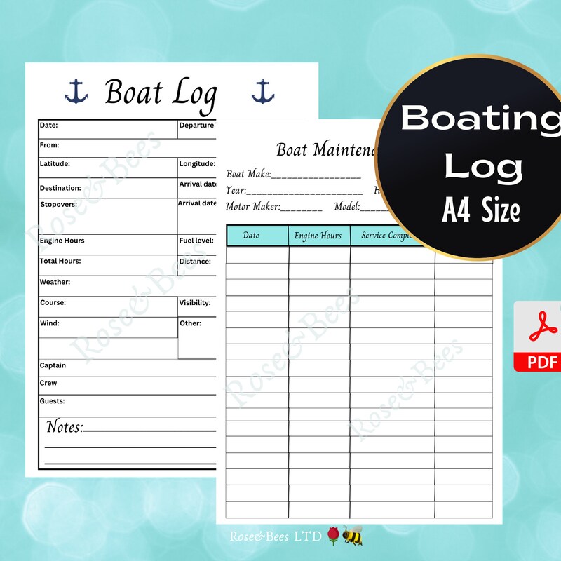Sailing Log Book - Etsy