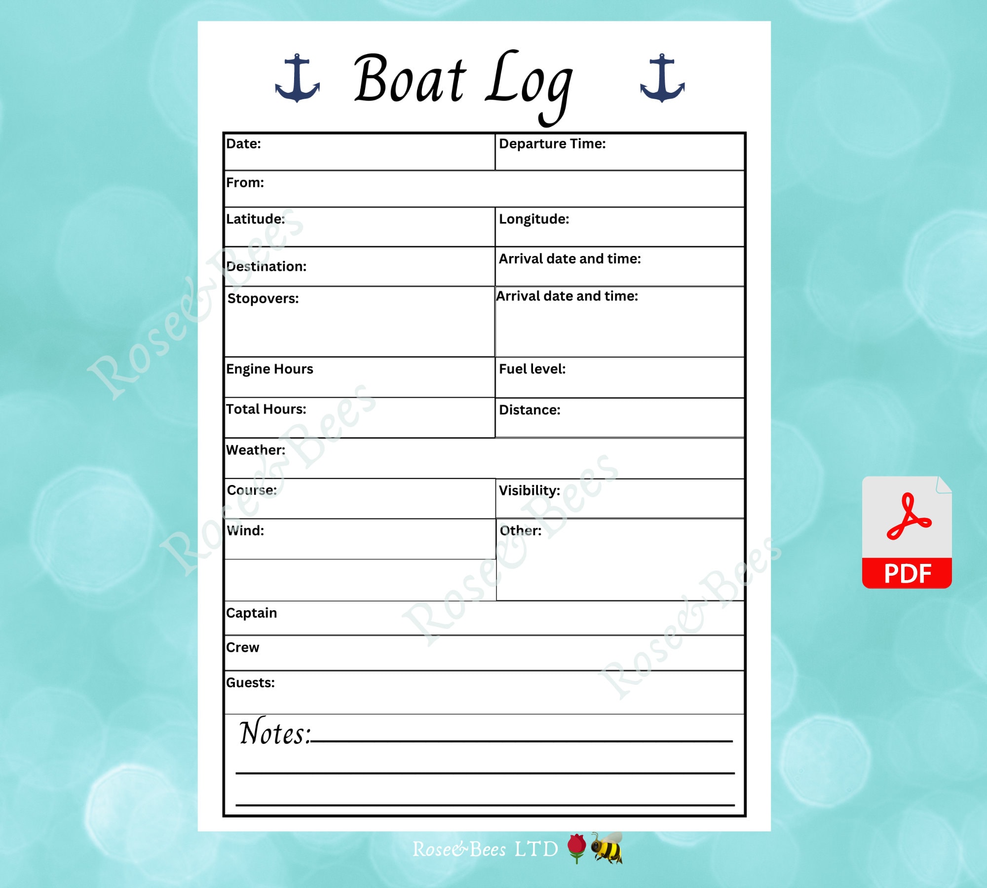 Boating Logbook | Boat Log Book | Boat Gift| Boat Log| Captain's Log ...