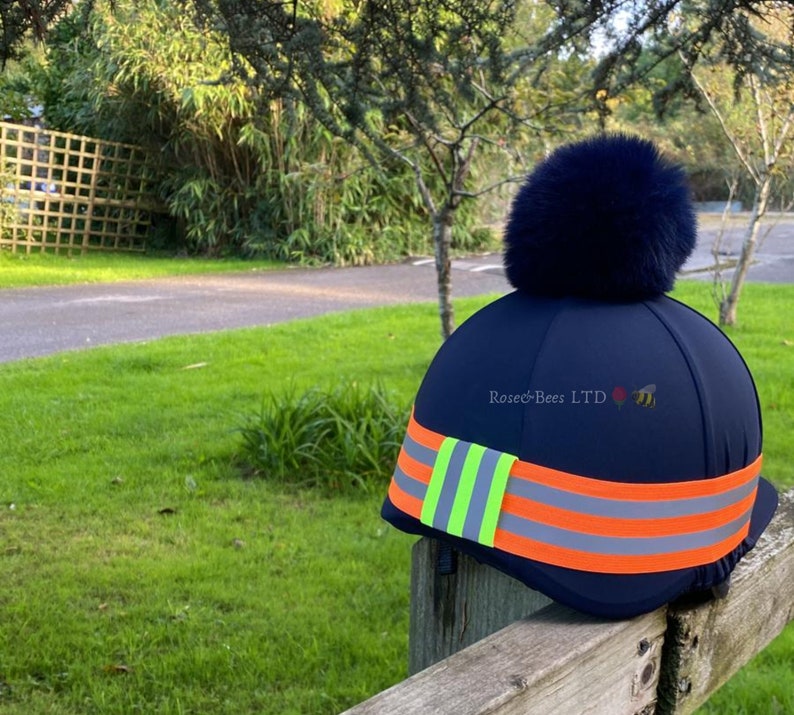 Elastic Hi Viz Reflective Hat Band Horse Riding Helmet - Etsy