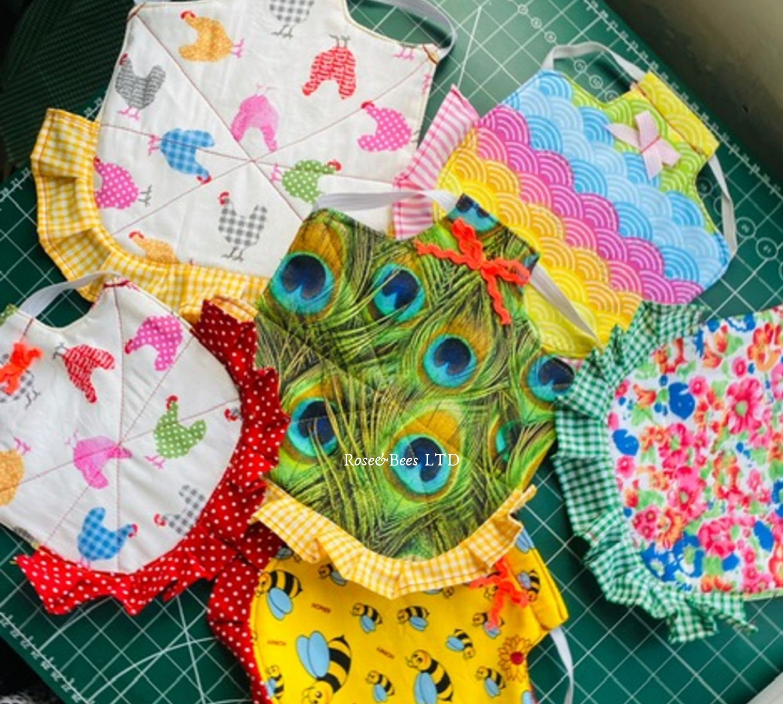 Quilted Ruffled Hen Apron CHICKEN SADDLE Poultry Apron - Etsy