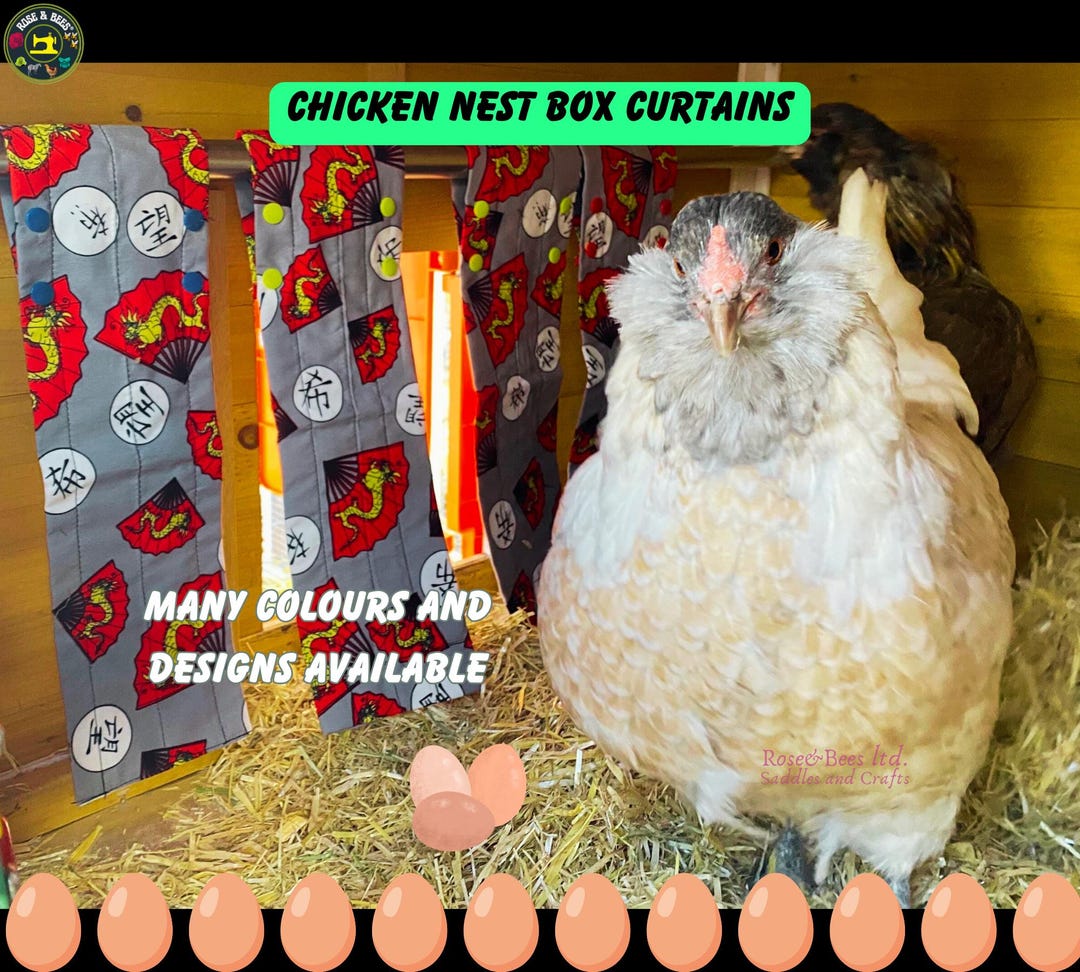 Chicken Nest Box Curtains | Hen Privacy Curtains | Nesting Box Cover ...