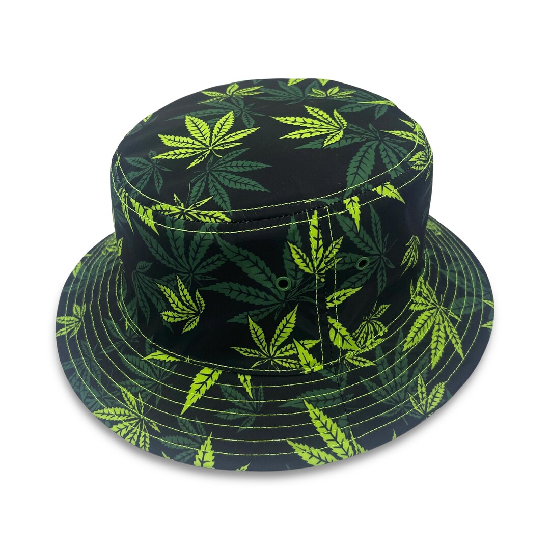 Reversible "indica" Leaf Bucket Hat by Sammy X SMOKE - Etsy