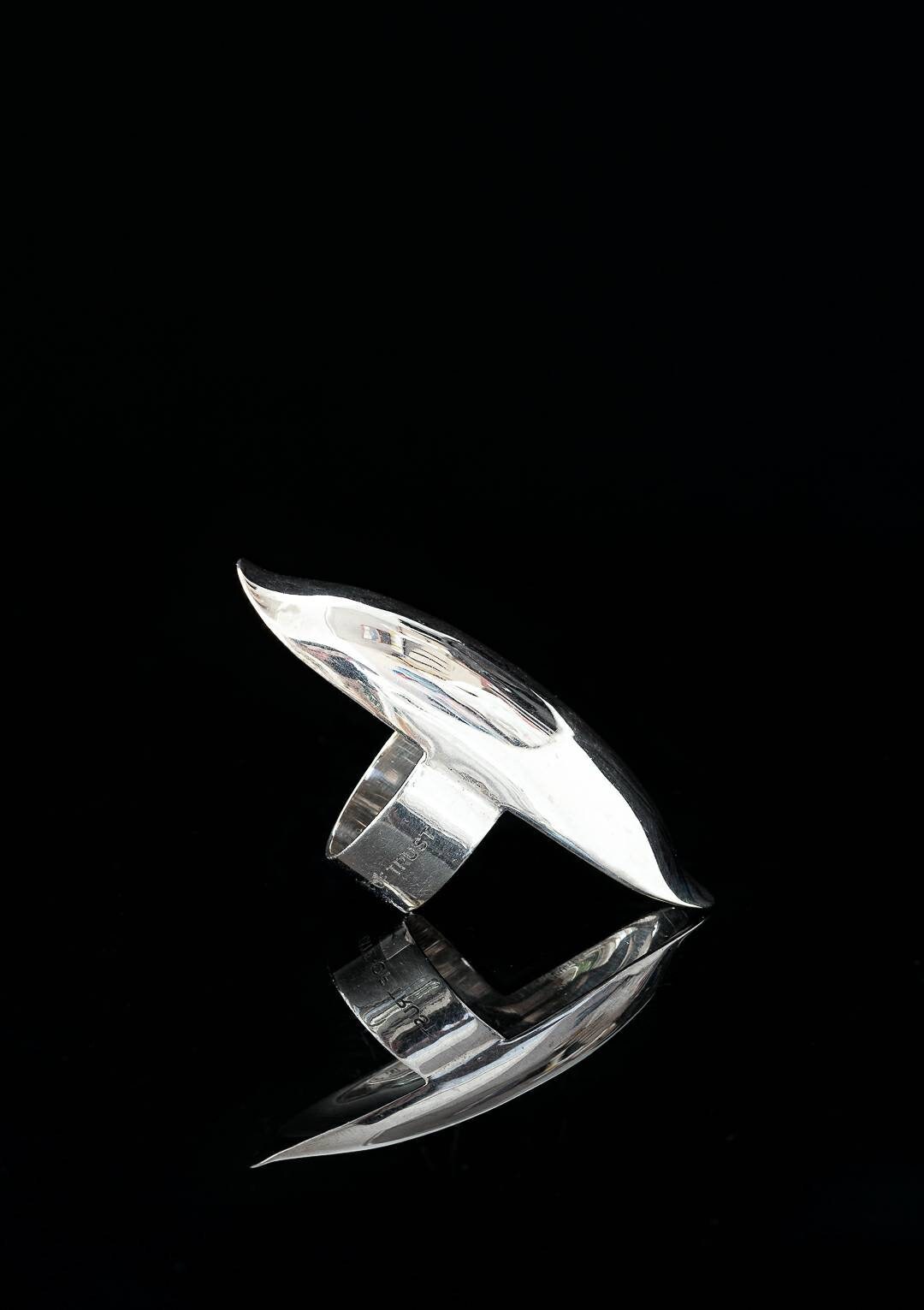 NOAH Ring Sterling Silver Ring 925 Solid Long Statement Full Finger ...