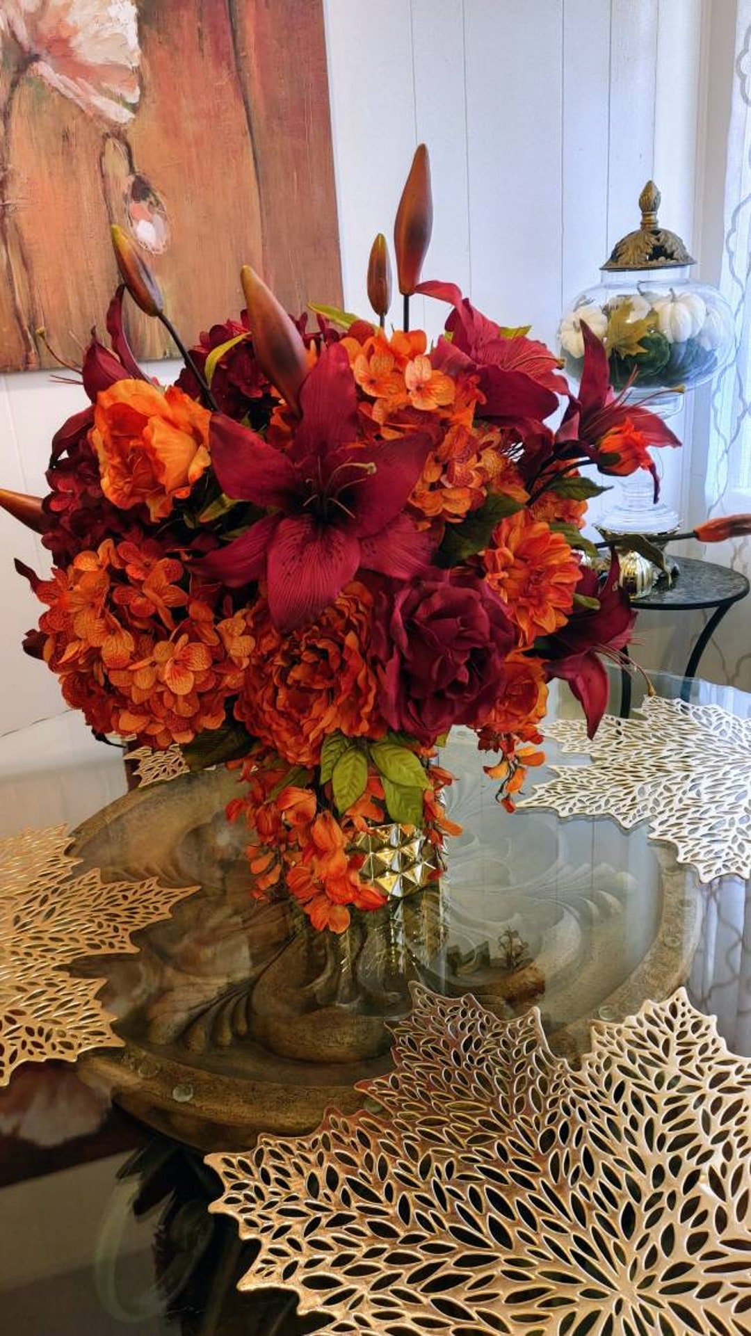 Large Fall Floral Arrangement - Etsy
