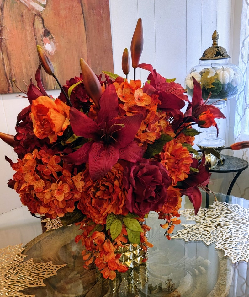 Large Fall Floral Arrangement - Etsy