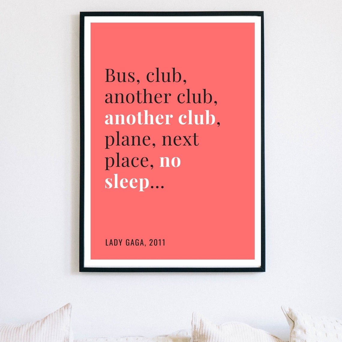 Bus club another club' Lady Gaga quote TikTok Instant | Etsy