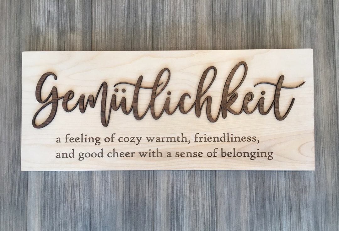 German Sign Wood Sign Pallet Sign Wedding Gift Gemutlichkeit Sign ...