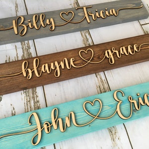 3D Wedding Sign, Name Sign Bridal Shower Gift, Boyfriend Gift ...