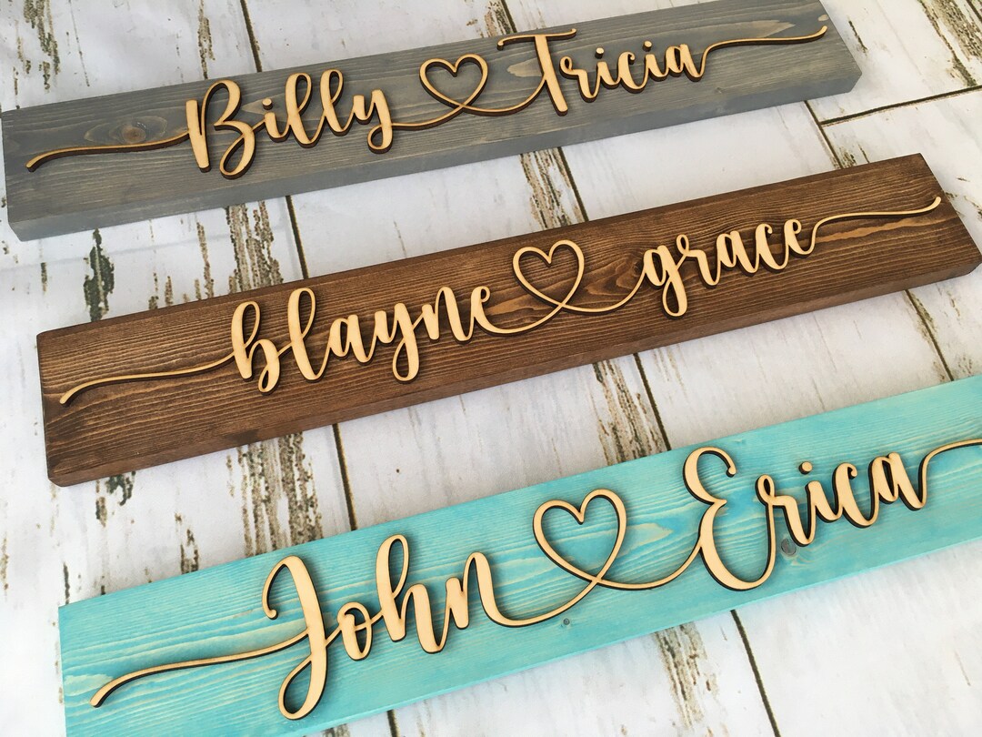 Custom Couple Name Sign Pallet Sign Wedding Gift Wooden Name Sign ...