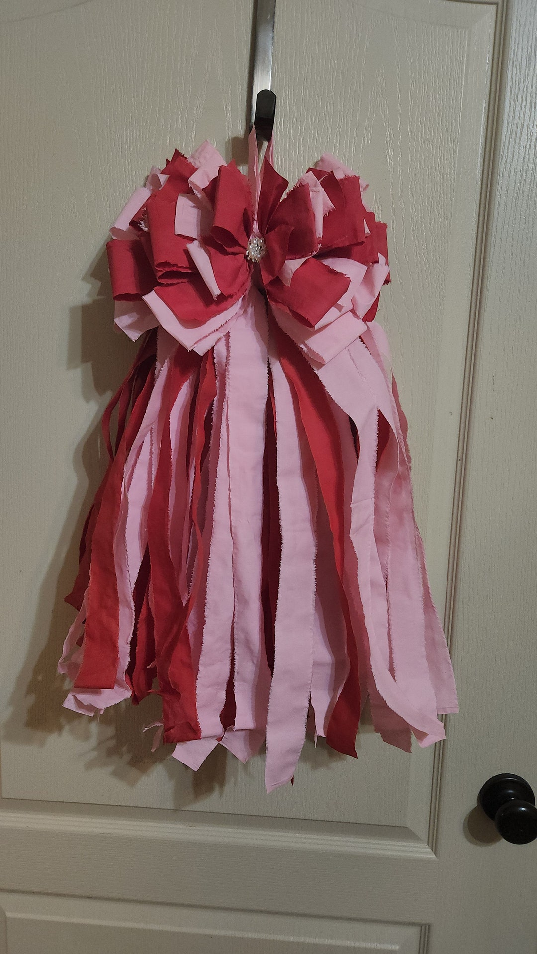 Large Victorian Rag Bow, Mothers Day Bow, Rag Bow, Shabby Chic Bow ...